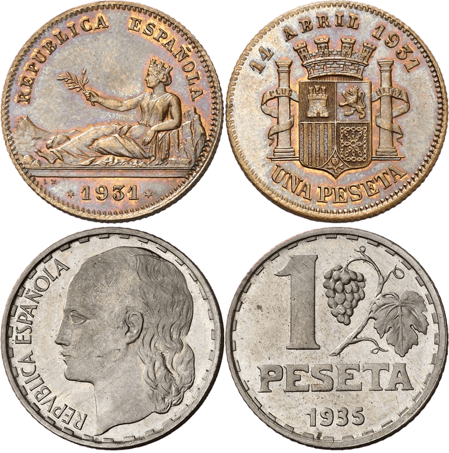 Las pesetas de los años 30 - TriunArts, Sitio Oficial